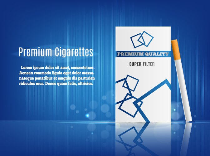 Tobacco realistic poster Royalty Free Vector Image