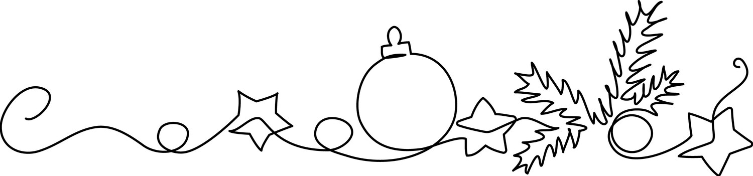 One Line Drawing Christmas Vector Images (over 2,400)