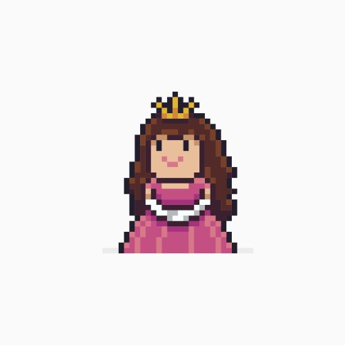 Pixel Princess 8bit Vector Images (44)