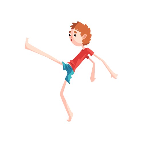 Kids Standing on One Leg Vector Images (71)