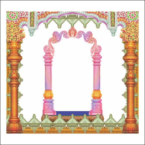 Wedding gate design file 1 Royalty Free Vector Image