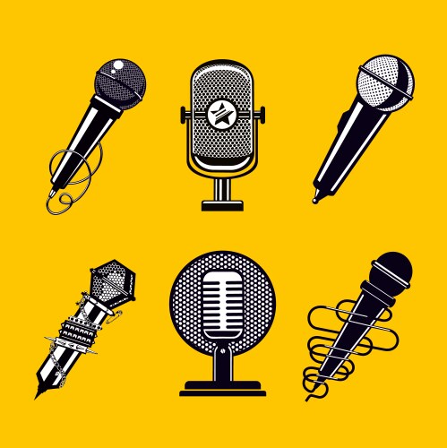 Vintage Microphone Vector Images (over 15,000)