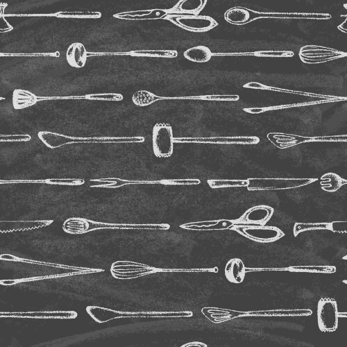 Kitchen Tools on Blackboard – Royalty-Free Vector | VectorStock