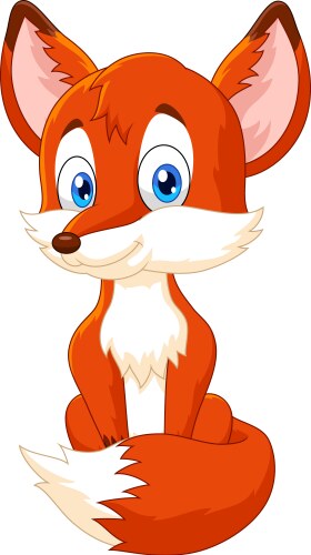 Cartoon of cute fox animal cha Royalty Free Vector Image