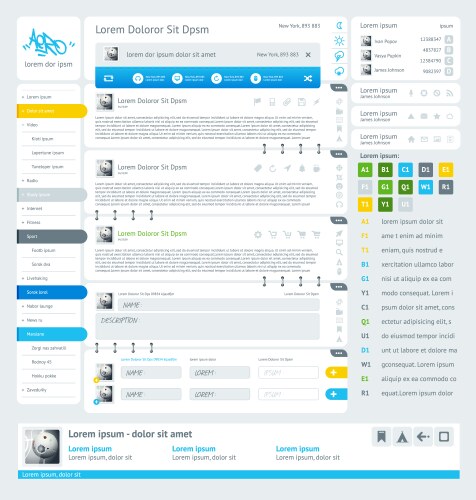 Elements of infographics and user interface Vector Image