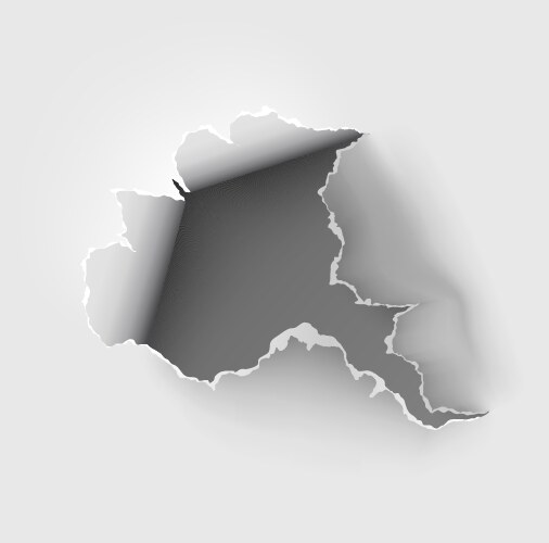 Hole torn in ripped paper Royalty Free Vector Image