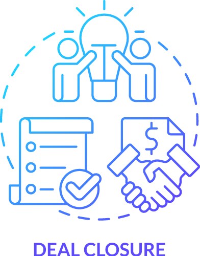 Ownership blue gradient concept icon Royalty Free Vector