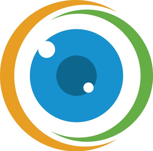 Eye camera logo icon design Royalty Free Vector Image