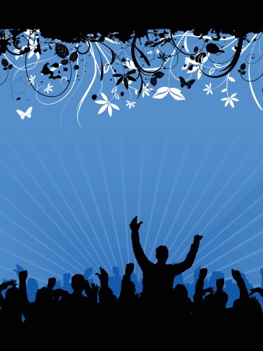 Dance party night poster background template Vector Image