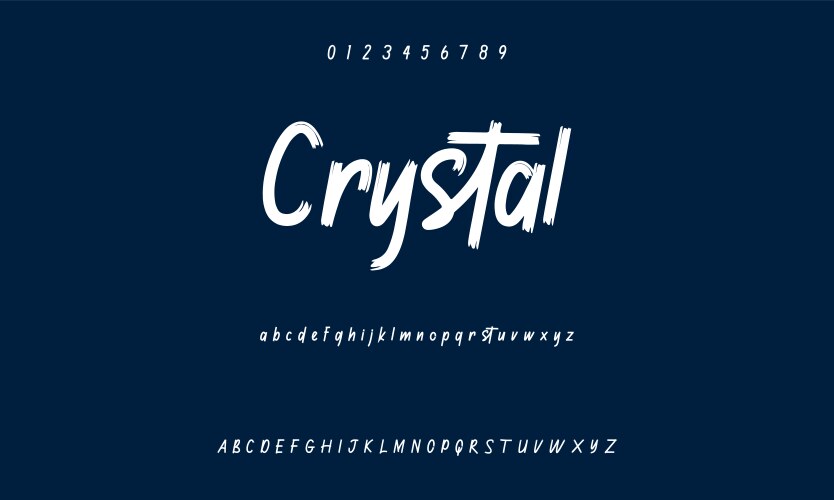 Stylish brush painted an uppercase letters Vector Image