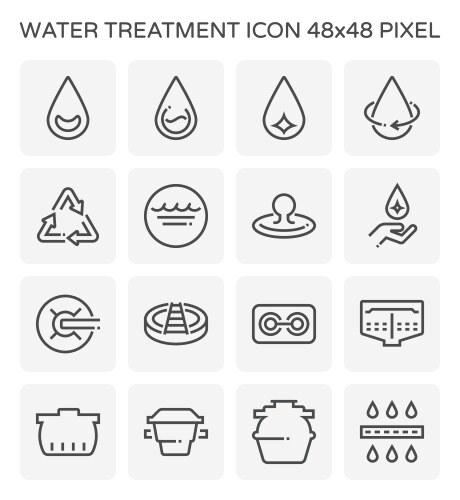 Water treatment banner Royalty Free Vector Image