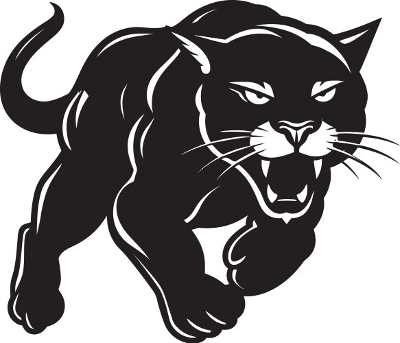 Agile avenger iconic symbol roaring runner Vector Image