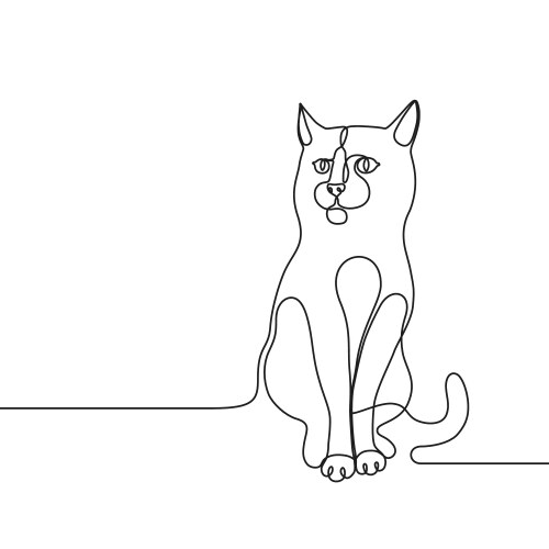 Cat Line Drawings Vector Images (over 39,000)