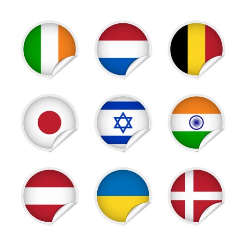 Flag buttons set 1 Royalty Free Vector Image - VectorStock