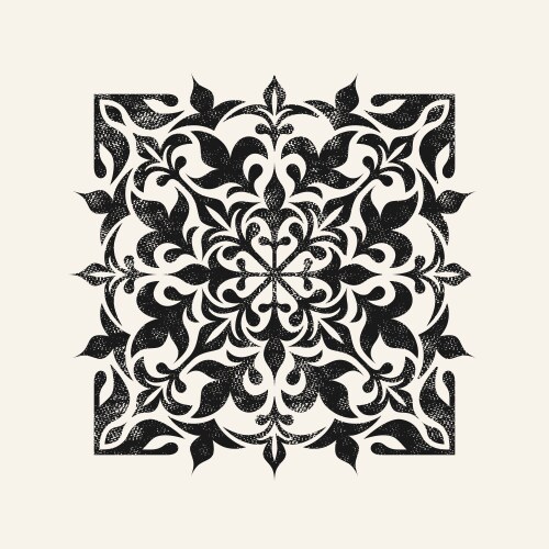 Medieval floral crest Royalty Free Vector Image