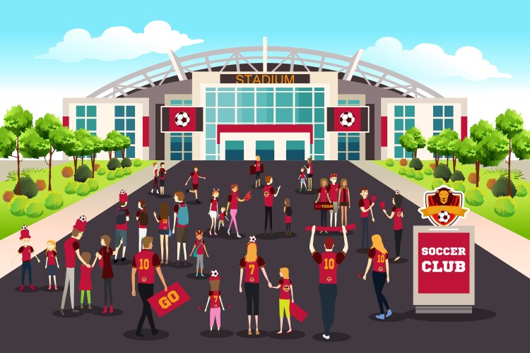 Soccer stadium Royalty Free Vector Image - VectorStock