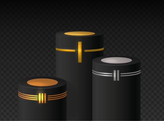 Realistic 3d podium stage and platform Royalty Free Vector