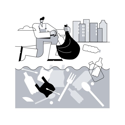 Water pollution abstract concept Royalty Free Vector Image