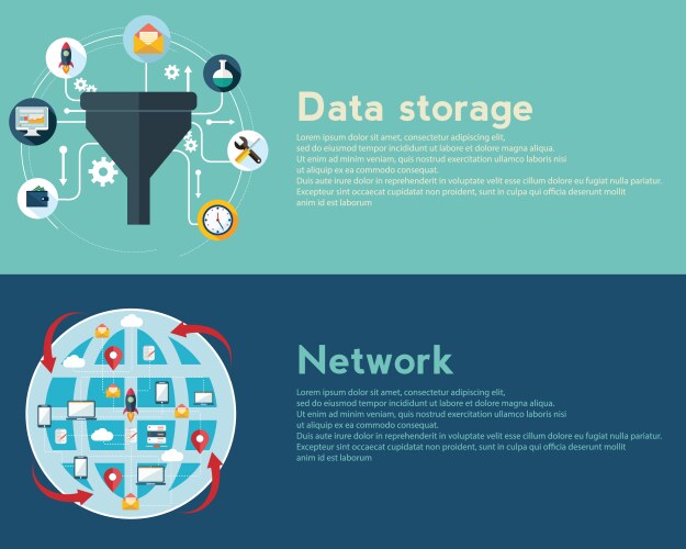 Big data 2x2 design concept Royalty Free Vector Image