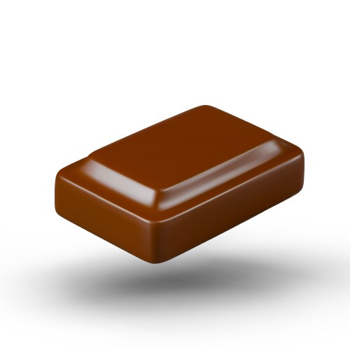 Realistic milk chocolate bar with splash Vector Image