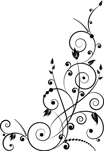 Floral swirl Royalty Free Vector Image - VectorStock
