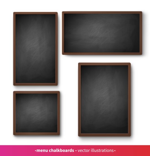 Horizontal black chalkboard with border Royalty Free Vector