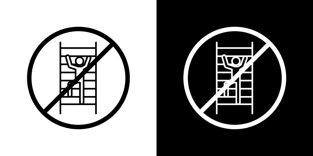No climbing allowed sign icon set safety prohibit Vector Image