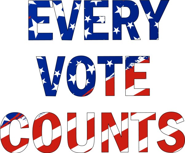 Every vote counts typography t-shirt design Vector Image