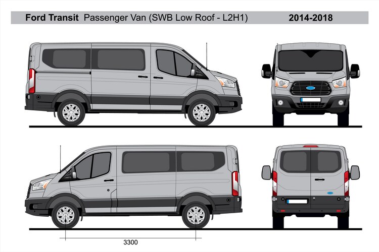 Ford Transit Passenger Van Template Wraps Vector Images (36)