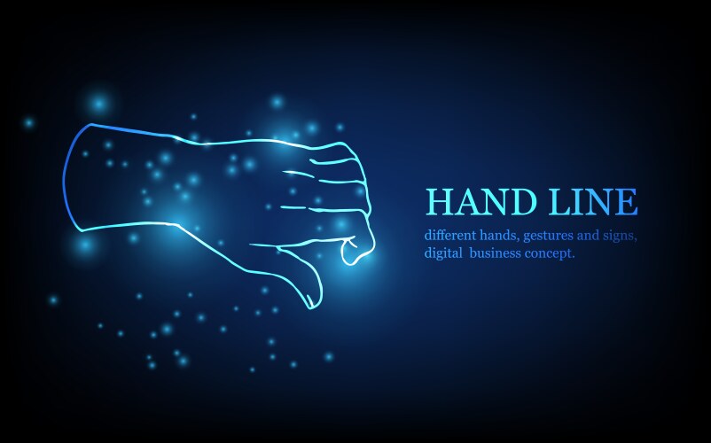 Human hand line different hands gestures Vector Image