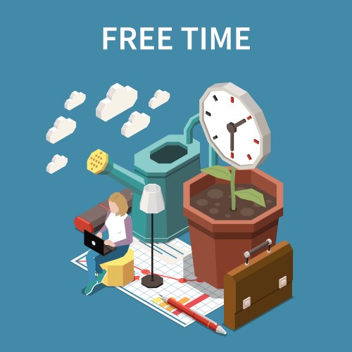 Time planning concept Royalty Free Vector Image