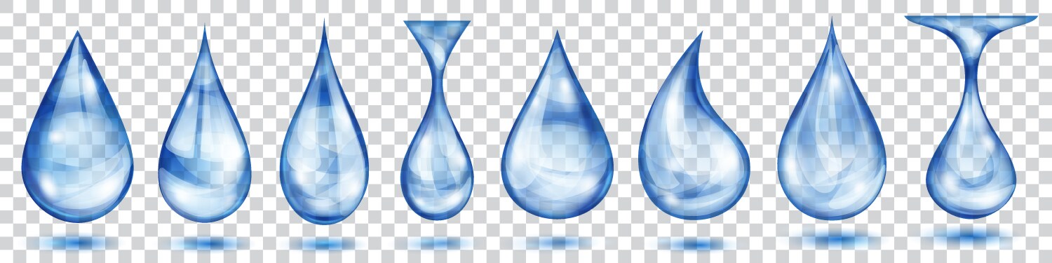 Translucent water drops Royalty Free Vector Image