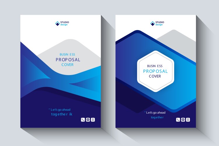 Corporate business proposal cover design template Vector Image