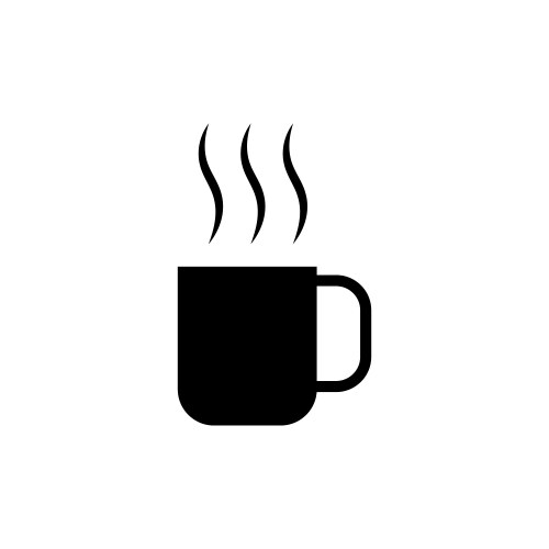Hot coffee mug icon set tea symbol cafe Royalty Free Vector
