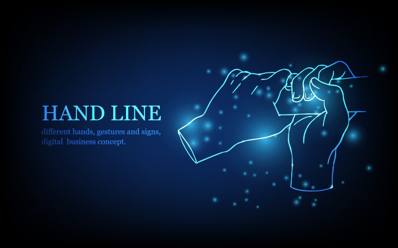 Human hand line different hands gestures Vector Image
