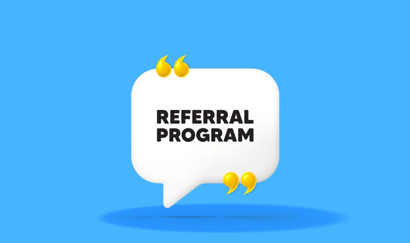 Referral program symbol refer a friend sign chat Vector Image