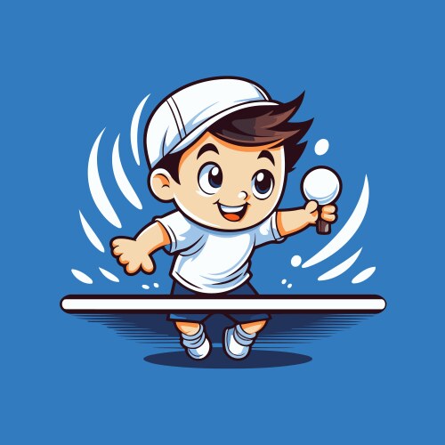 Cartoon Table Tennis Kids Vector Images (over 230)