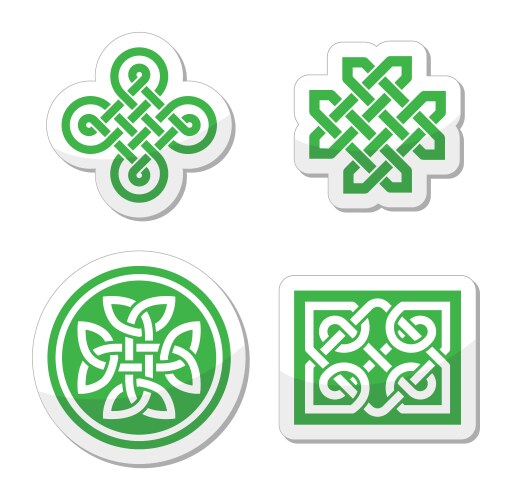 Celtic knots patterns Royalty Free Vector Image