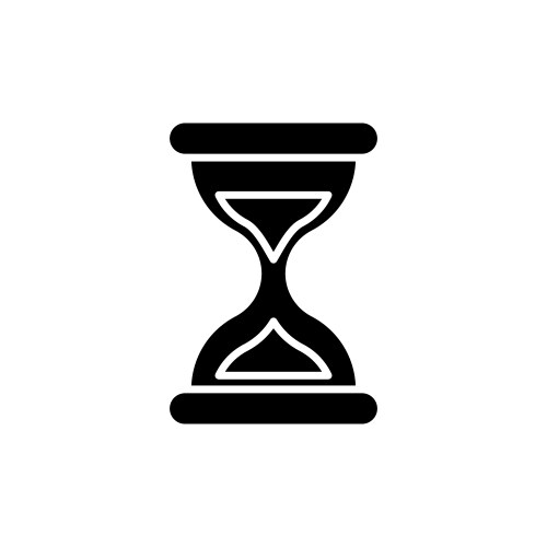 Hourglass end icon set time sand clock symbol Vector Image