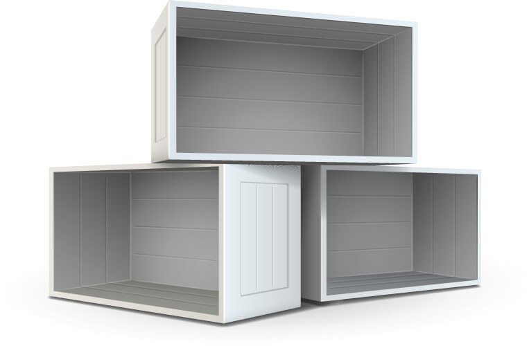 Closed boxes pile Royalty Free Vector Image - VectorStock