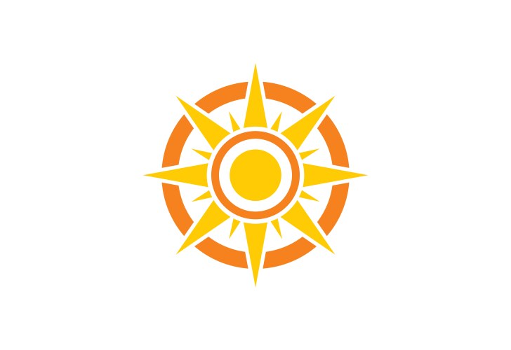 Round shine technology logo Royalty Free Vector Image