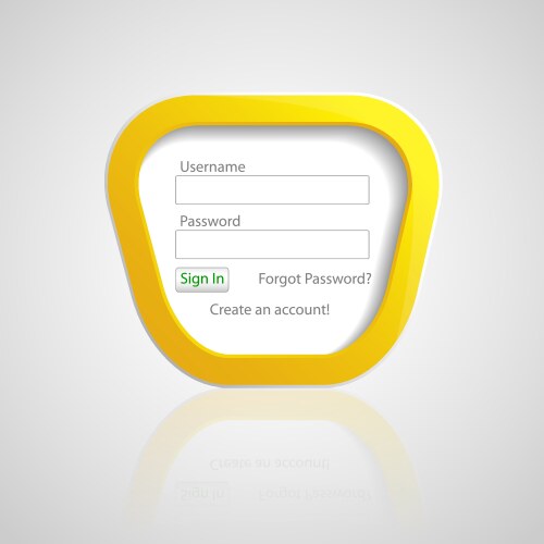 Login form Royalty Free Vector Image - VectorStock
