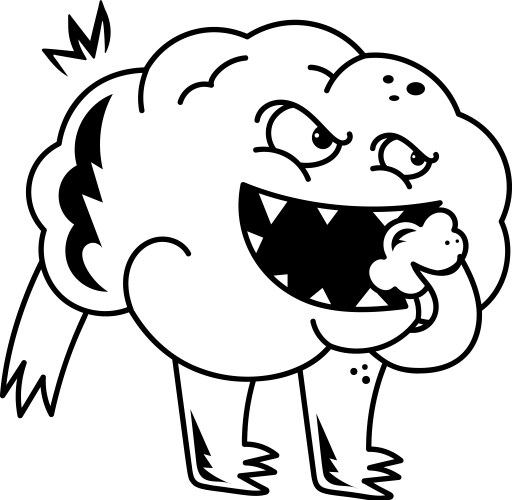 Devil brain Royalty Free Vector Image - VectorStock