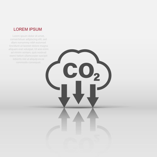 Co2 cloud carbon pollution icon Royalty Free Vector Image