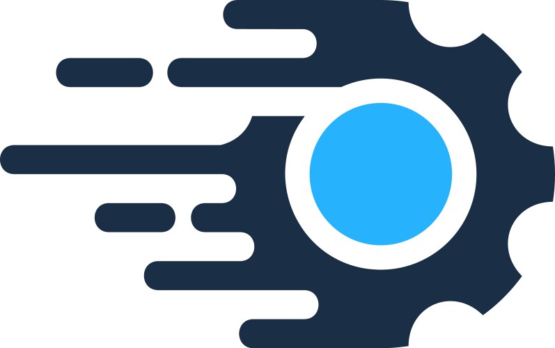 Pixel art gear logo icon design Royalty Free Vector Image