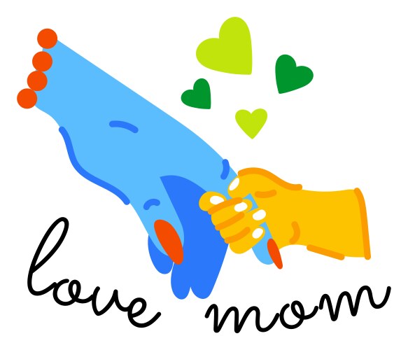 Mother hand Royalty Free Vector Image - VectorStock