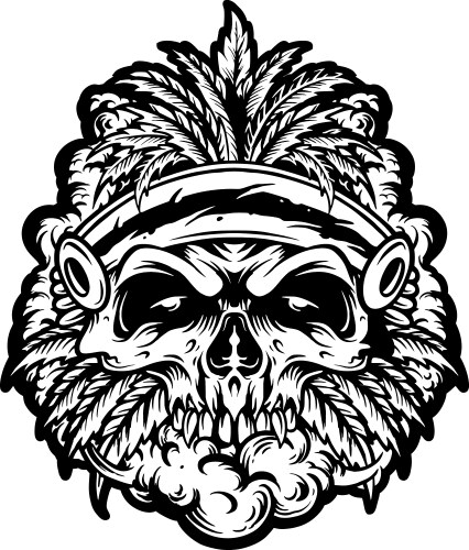Marijuana Skull Weed Vector Images (over 430)