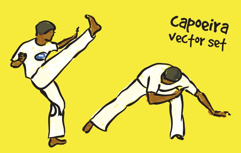 Capoeira set Royalty Free Vector Image - VectorStock