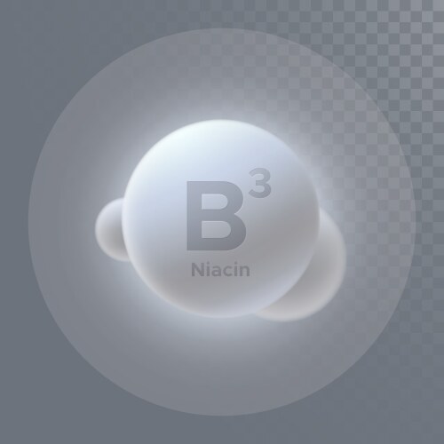 Vitamin b3 niacin molecule structure formula Vector Image