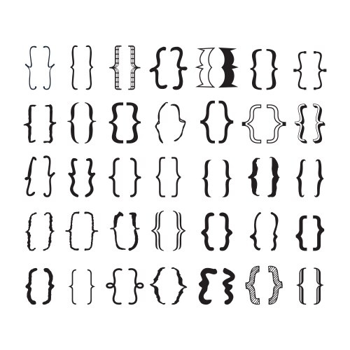 Curly Braces Vector Images (over 440)